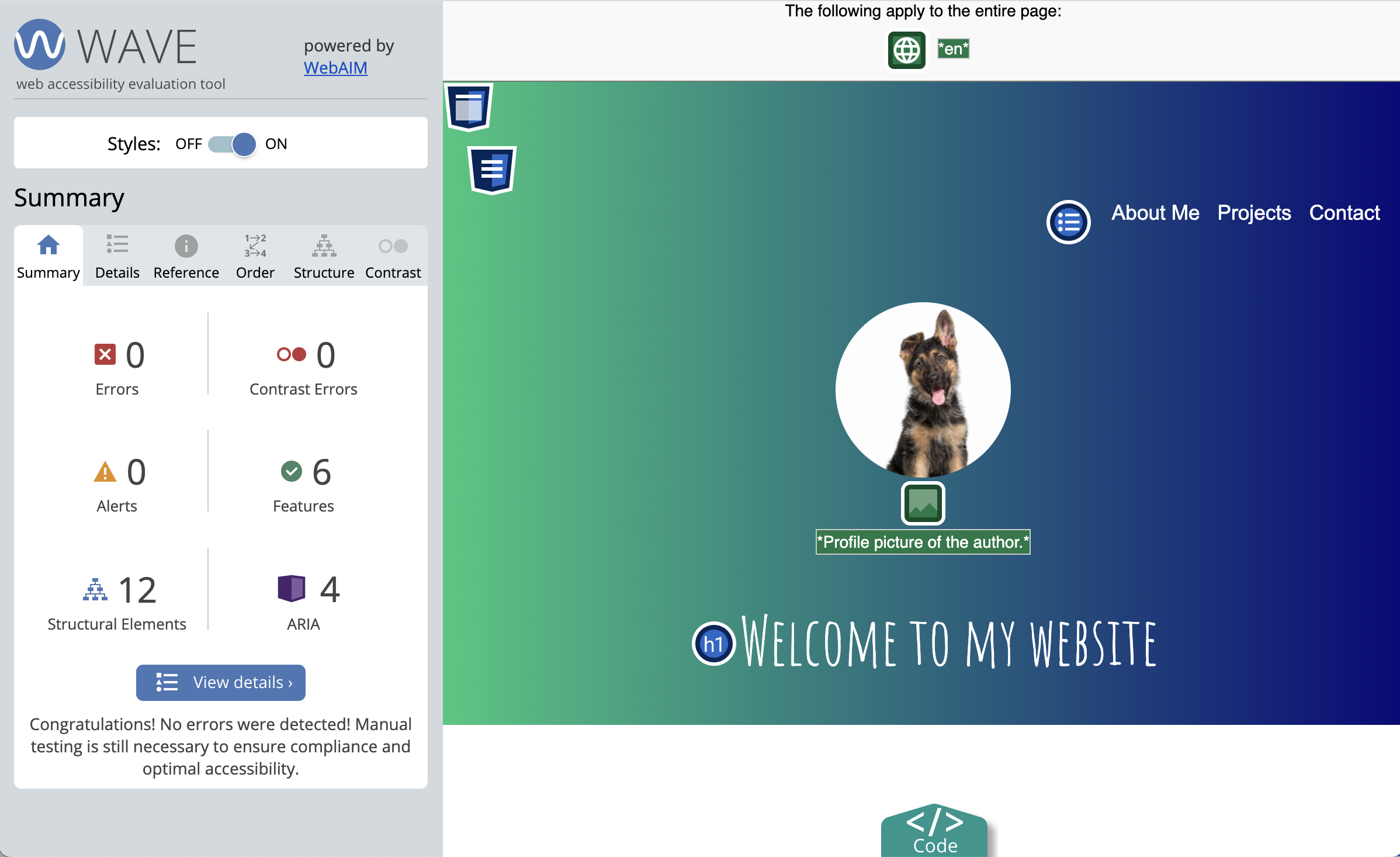 Make a fake portfolio website